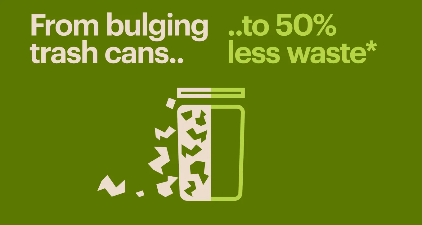 From bulging trash cans.. to 50% less waste | WUR